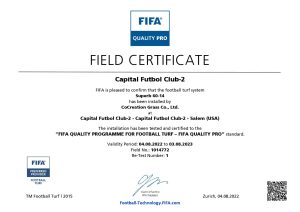 CCGrass Delivers FIFA Quality Pro Fields for Capital FC USA