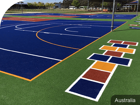 Colored Turf Playground Surface Rainbow Multi Color Grass For